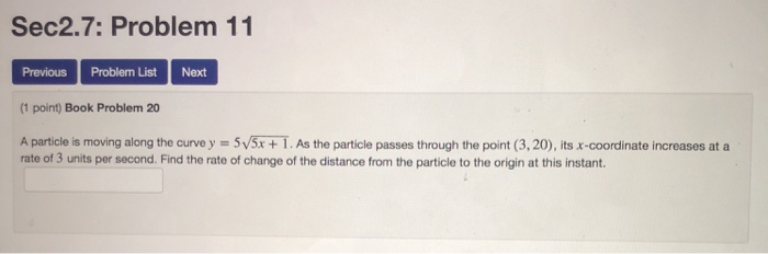Solved Sec2.7: Problem 10 Previous Problem ListNext (1 | Chegg.com