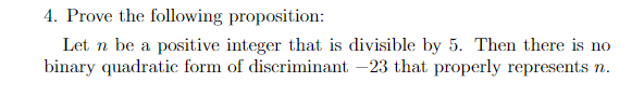Solved 4. Prove the following proposition: Let n be a | Chegg.com