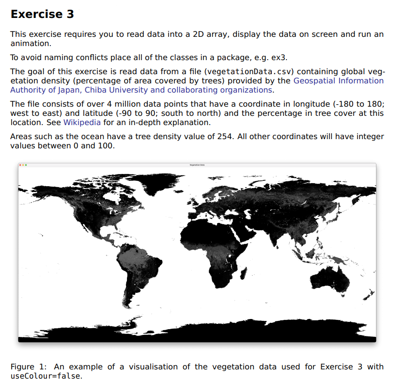 Solved This exercise requires you to read data into a 2D | Chegg.com