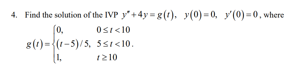 Solved Find the solution of the IVP | Chegg.com