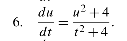 Solved dudt=u2+4t2+4. | Chegg.com