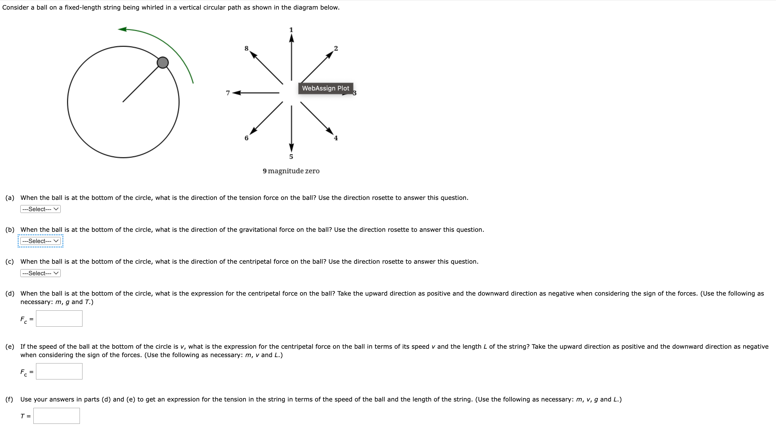Solved Consider a ball on a fixed-length string being | Chegg.com