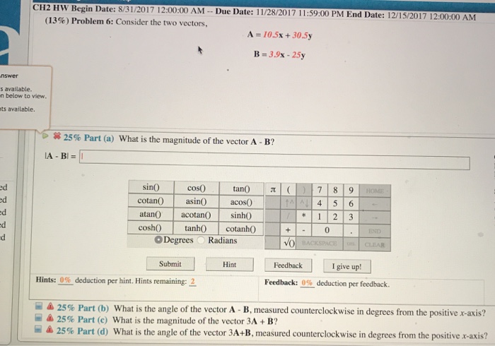 Solved CH2 HW Begin Date: 8/31/2017 12:00:00 AM Due Date: | Chegg.com