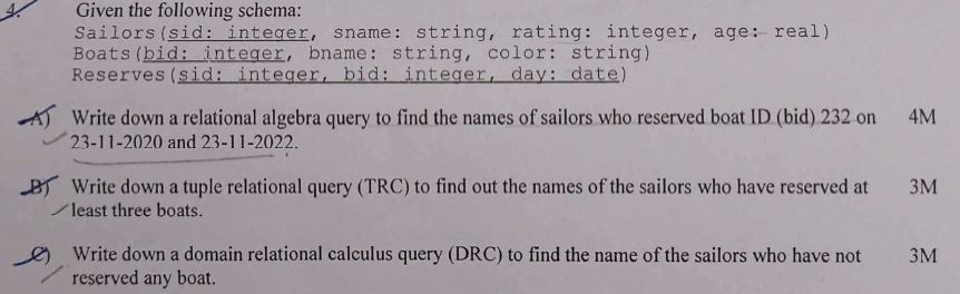 Solved Please find the attached relations image. Send the | Chegg.com