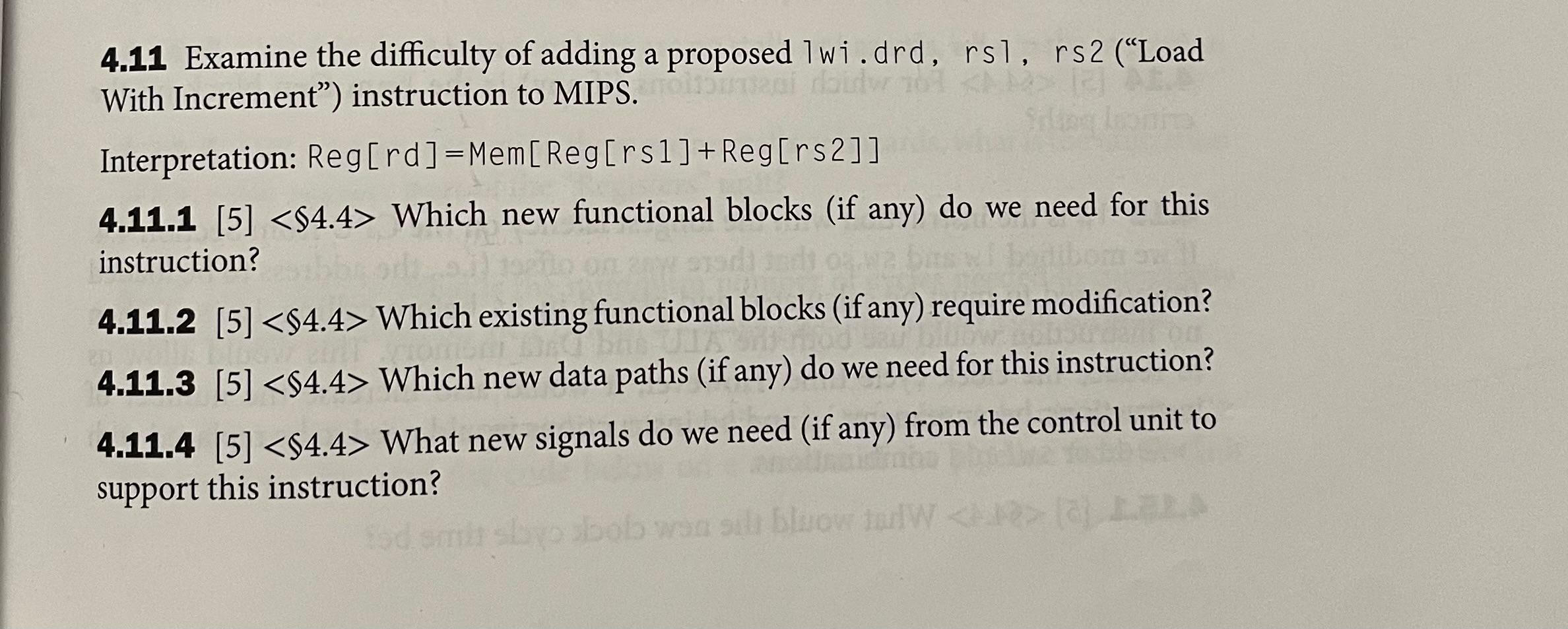 Solved 4.11 Examine the difficulty of adding a proposed | Chegg.com