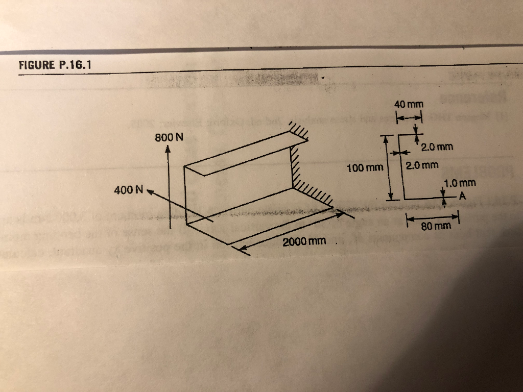 Solved l shows the section of an angle purlin. A bending | Chegg.com