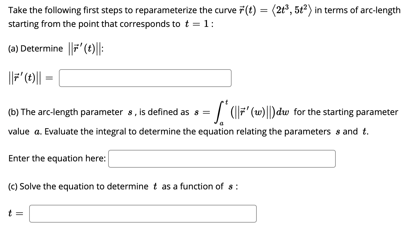 Solved Take the following first steps to reparameterize the | Chegg.com