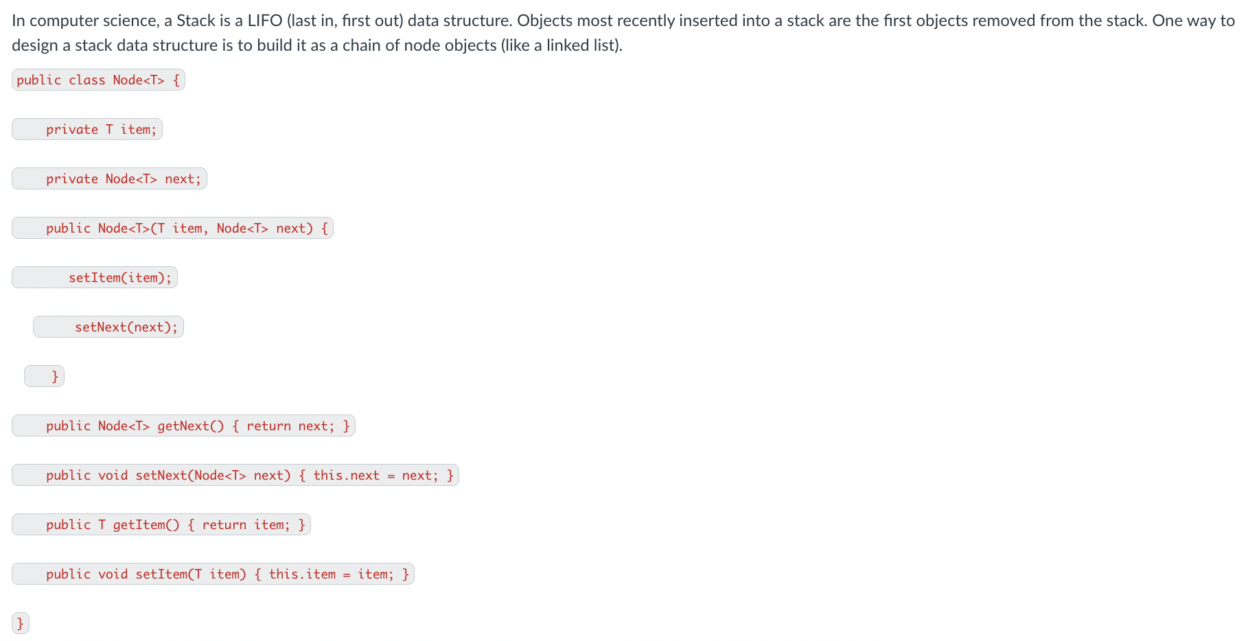 Solved In computer science, a Stack is a LIFO (last in, | Chegg.com