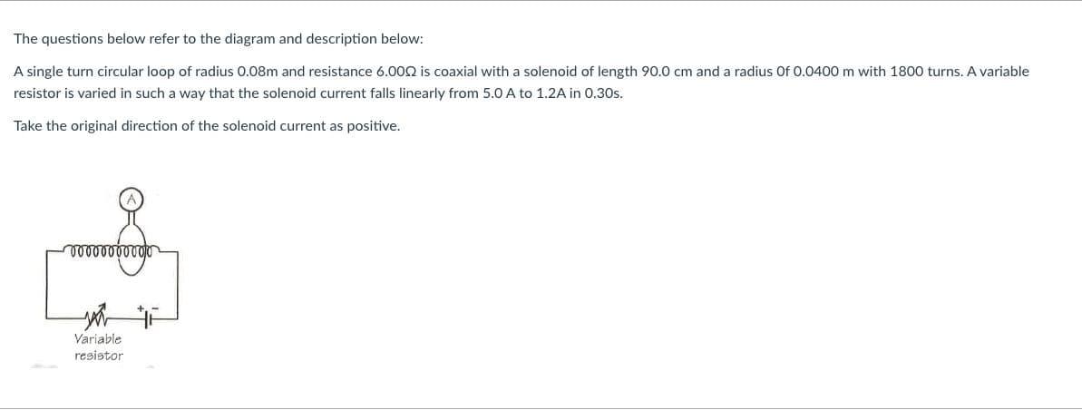 Solved Find induced current and draw a (NEAT) graph of the | Chegg.com