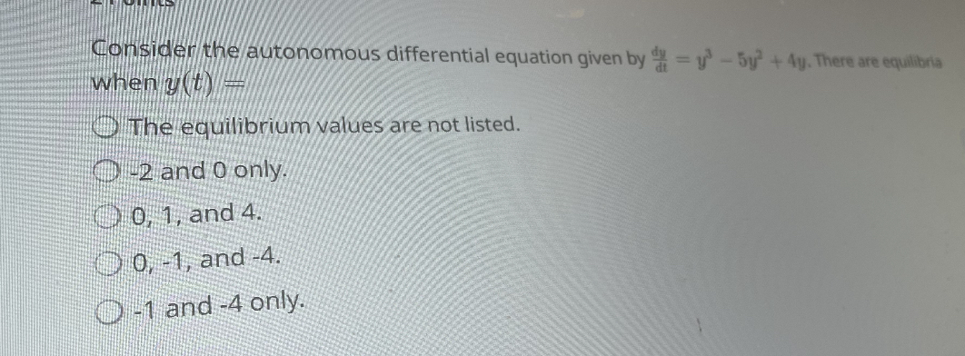 Solved Considen the autonomous differential equation given | Chegg.com