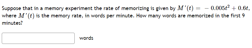 Solved Suppose that in a memory experiment the rate of | Chegg.com