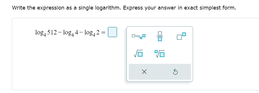 Solved Write the expression as a single logarithm. Express | Chegg.com