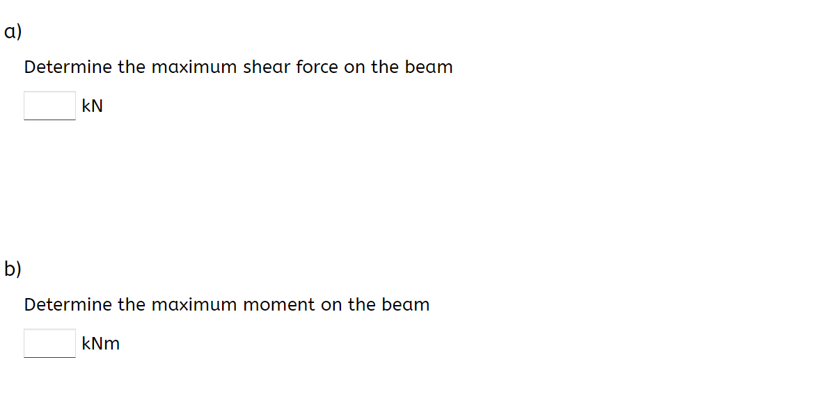 Solved A 3 m long beam has a w=4.5kN/m distributed load | Chegg.com