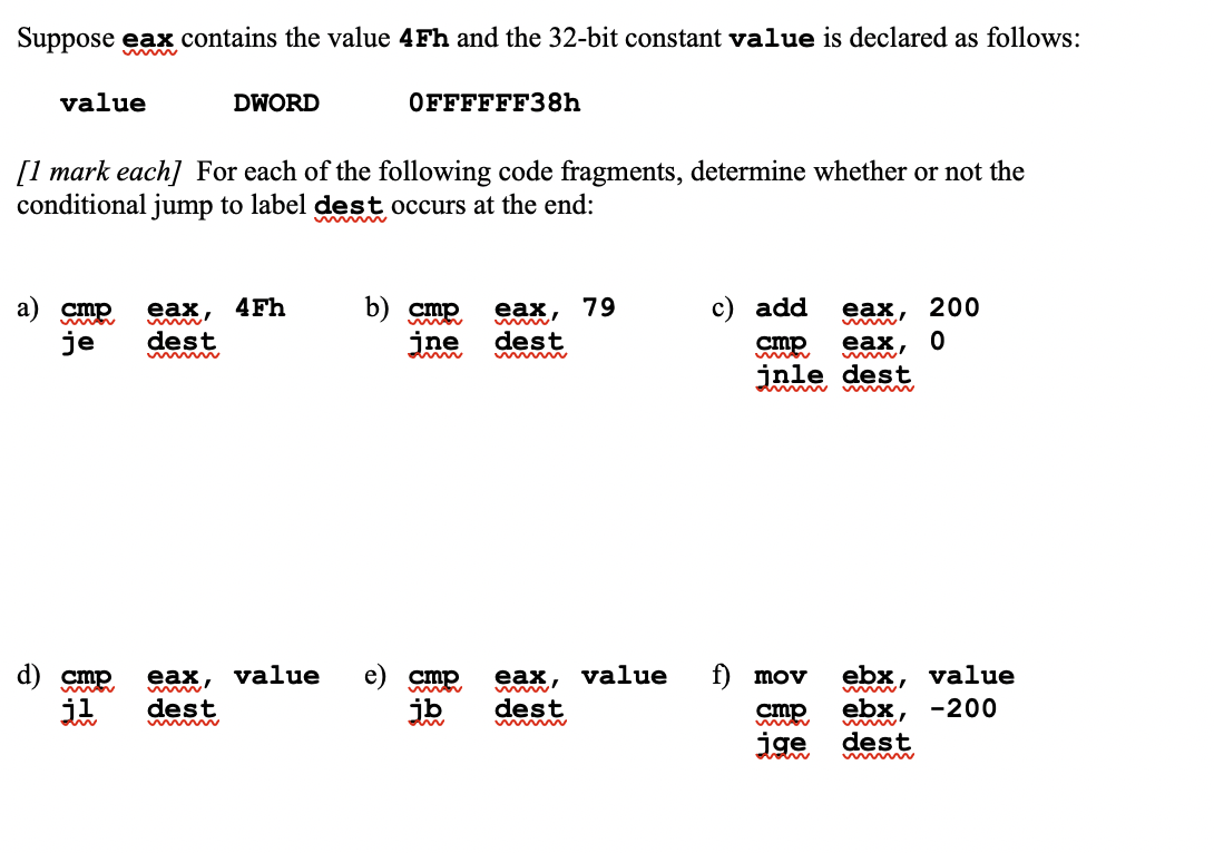 Solved Suppose eax contains the value 4Fh and the 32-bit | Chegg.com