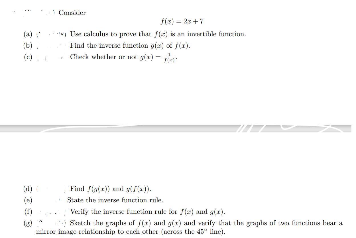 Solved (a) (b) (c) Consider f(x) = 2x + 7 its, Use calculus | Chegg.com