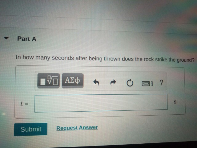 Solved Constants A rock is thrown vertically upward with a | Chegg.com