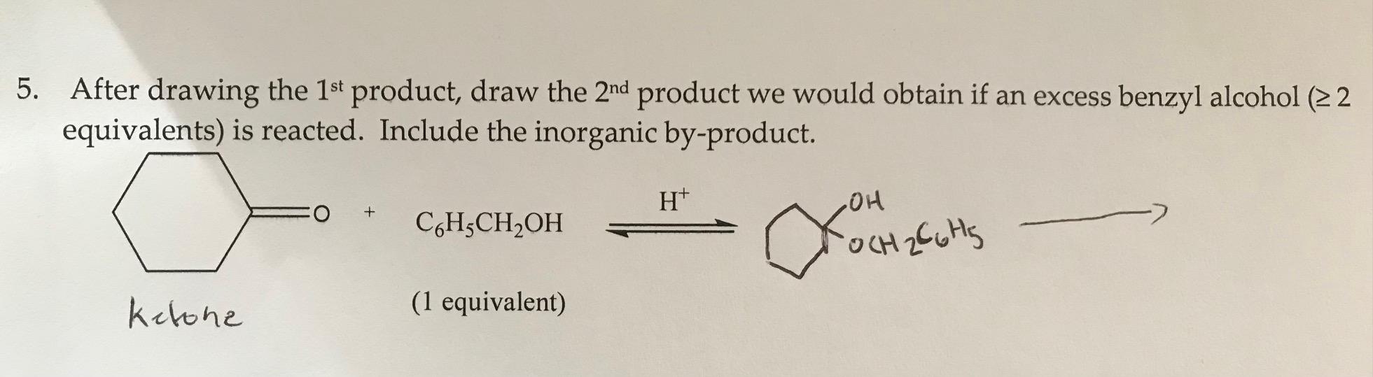 Solved Give two reasons why the product you draw will | Chegg.com