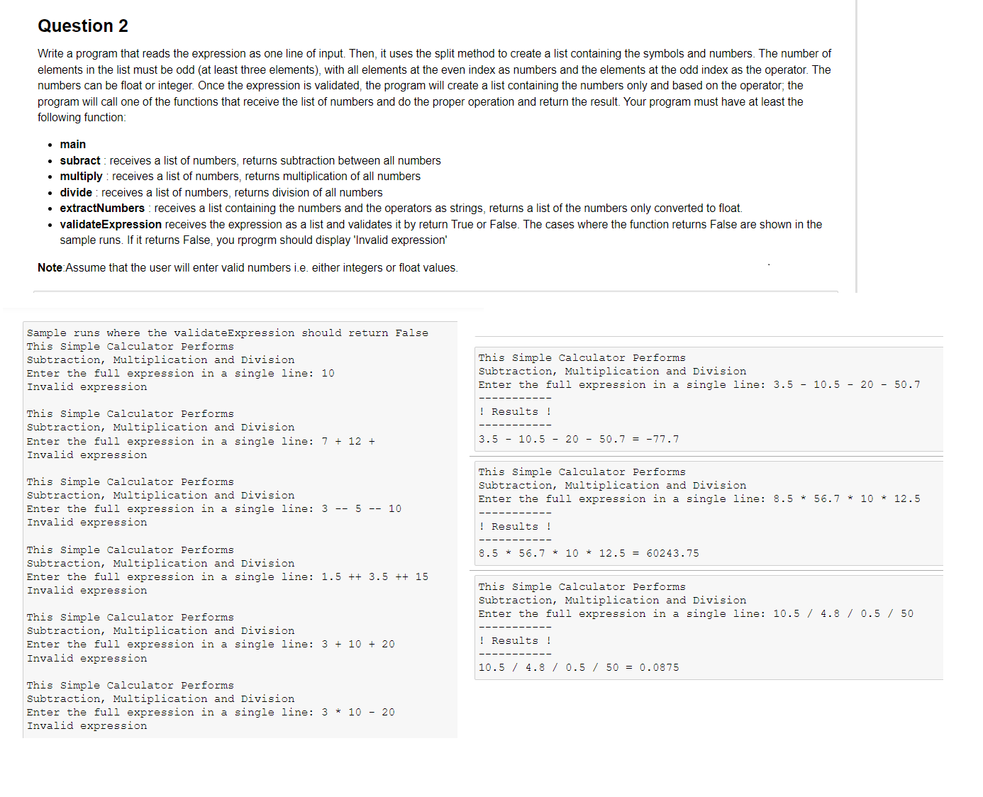 Solved Write a program that reads the expression as one line | Chegg.com