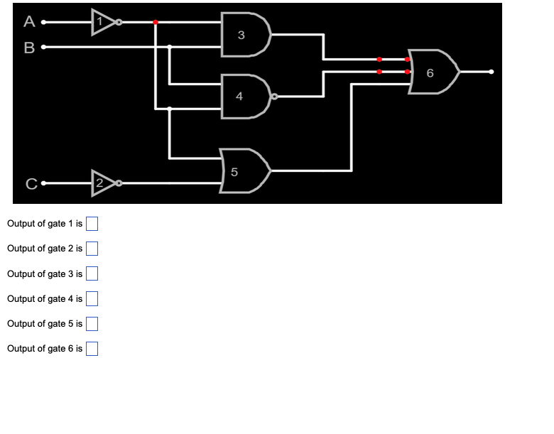 Solved Output of gate 1 ﻿isOutput of gate 2 ﻿isOutput of | Chegg.com