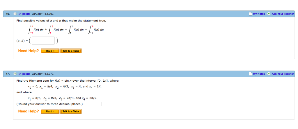 Solved 16 1 points LarCalc11 4.3.060 My Notes Ask Your | Chegg.com