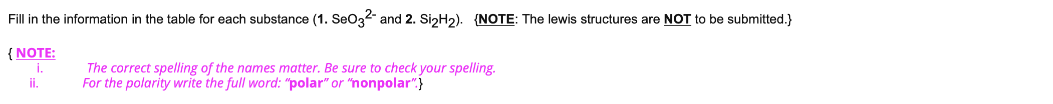 Solved Fill in the information in the table for each | Chegg.com