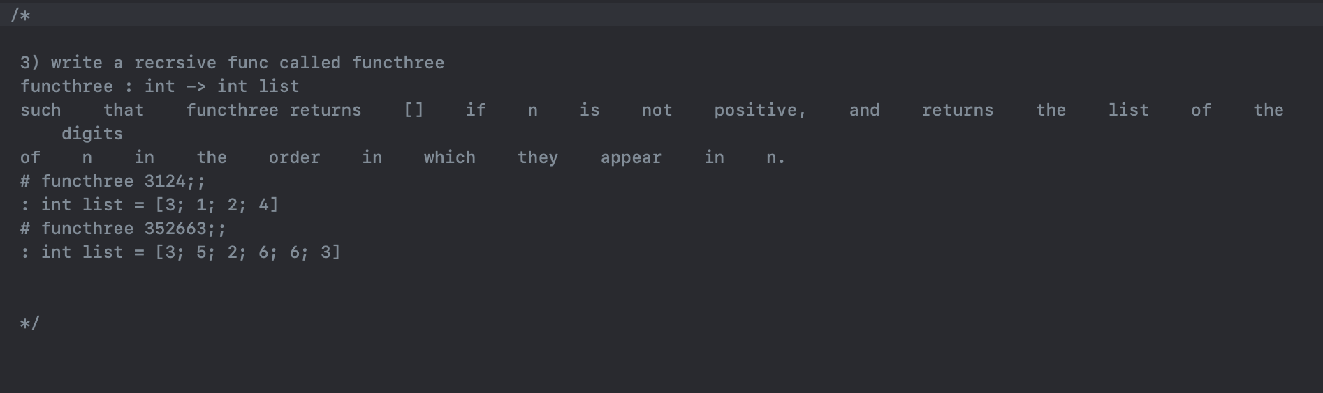 Solved 3) write a recrsive func called functhree functhree : | Chegg.com