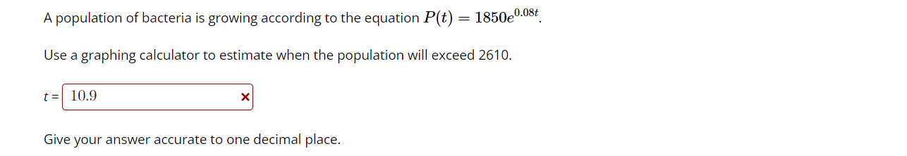 Solved A population of bacteria is growing according to the | Chegg.com