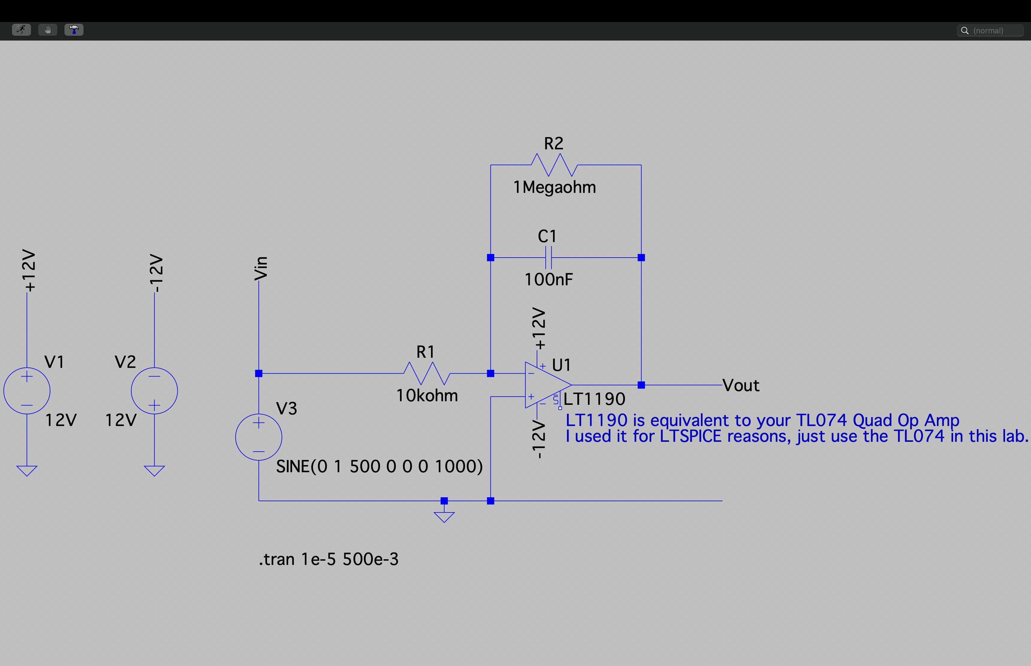 Solved .tran 1e−5 500e-3 Figure 3 LTSPICE CIrcuit \#2 | Chegg.com