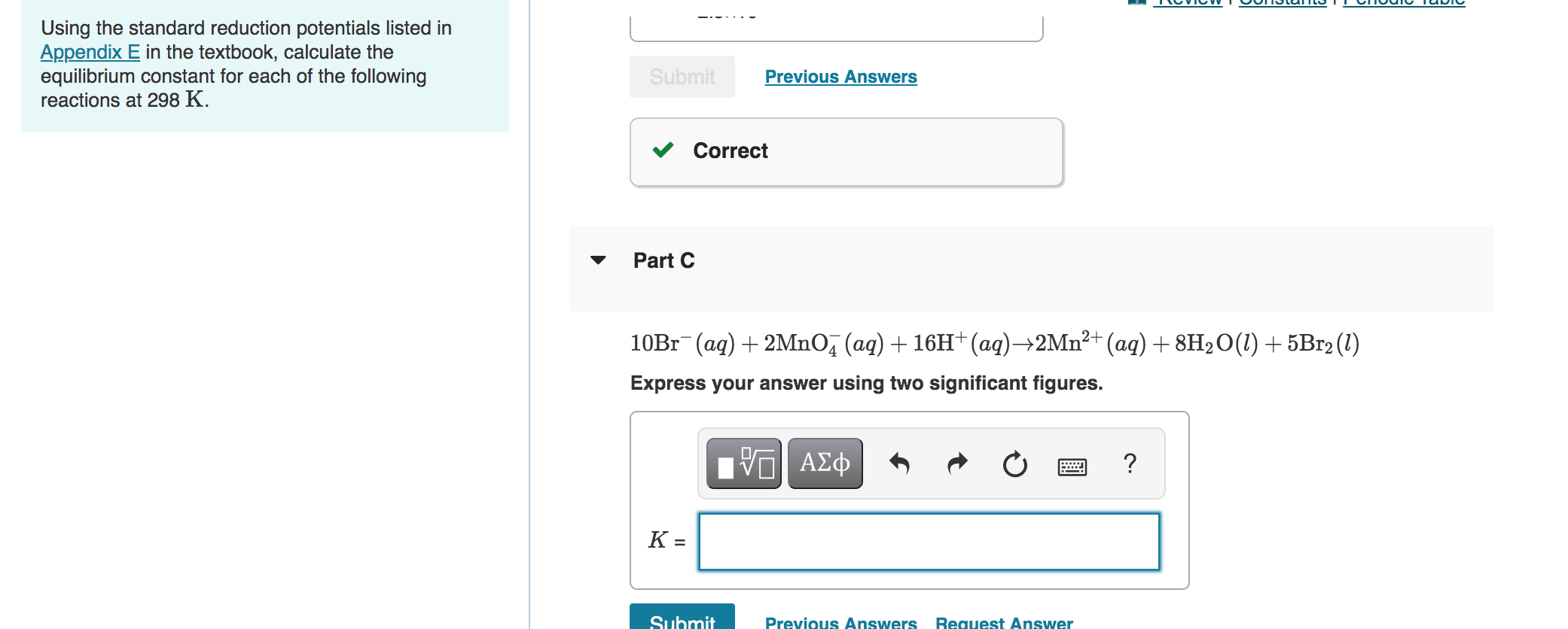 Solved Review | Constants Periodic Table Using the standard | Chegg.com