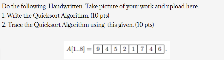 Solved Do the following. Handwritten. Take picture of your | Chegg.com