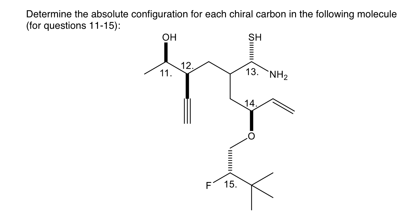 Solved Determine the absolute configuration for each chiral | Chegg.com