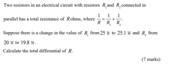 Solved + Two resistors in an electrical circuit with | Chegg.com