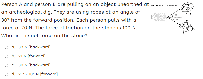 Solved Person A And Person B Are Pulling On An Object