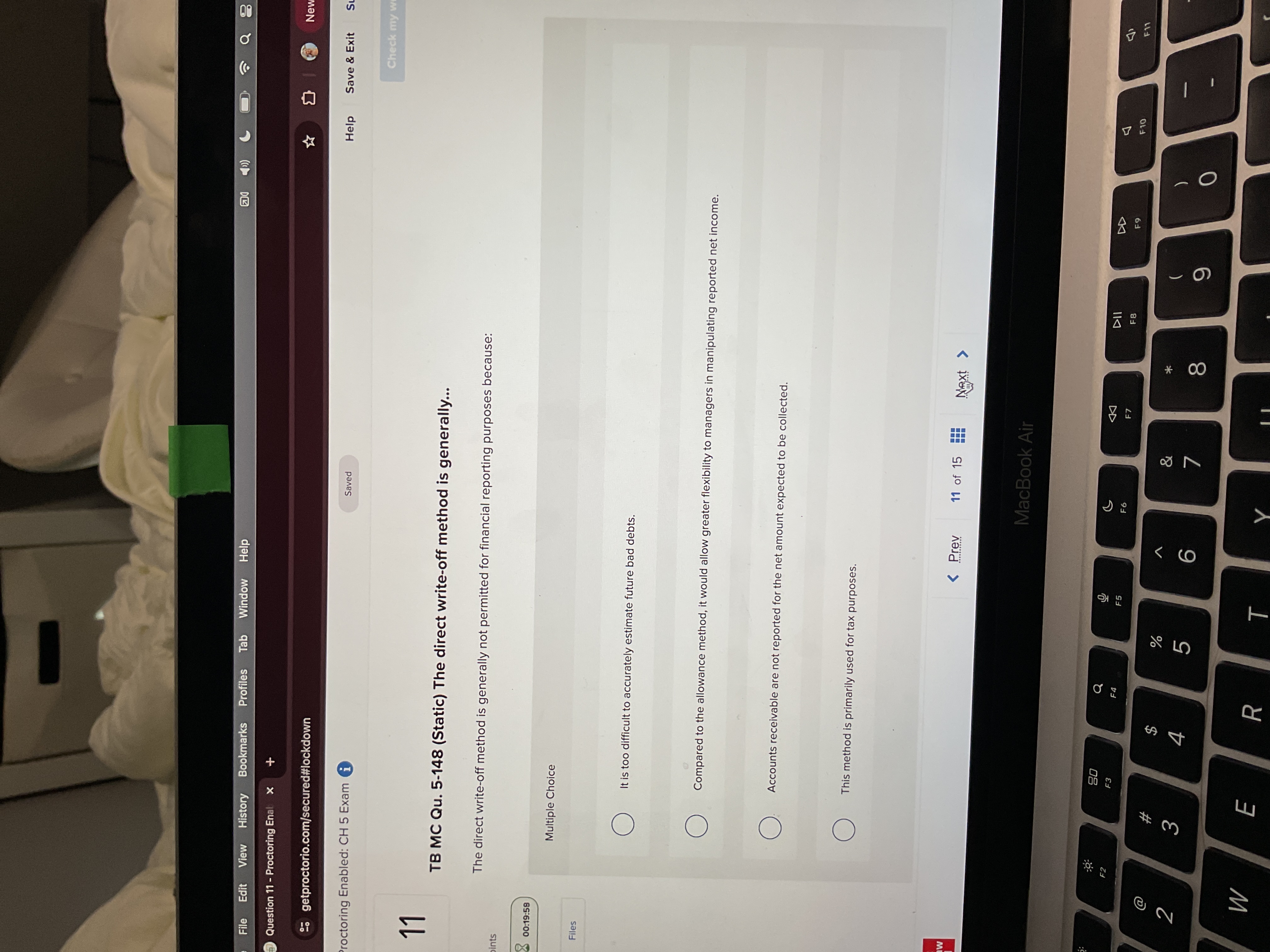 Solved TB MC Qu. 5-148 (Static) ﻿The direct write-off method | Chegg.com