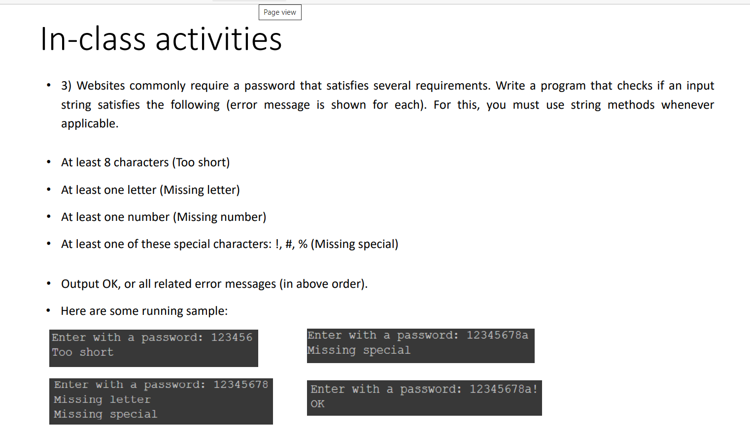 Solved In-class activities python - 3) Websites commonly | Chegg.com