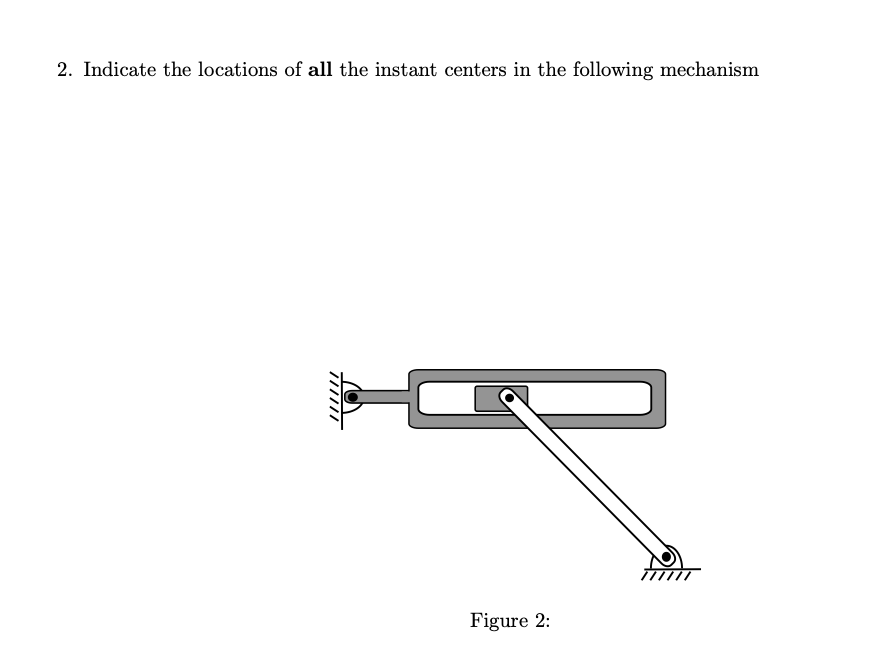 Solved 2. Indicate the locations of all the instant centers | Chegg.com