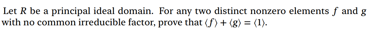 Solved Let R be a principal ideal domain. For any two | Chegg.com