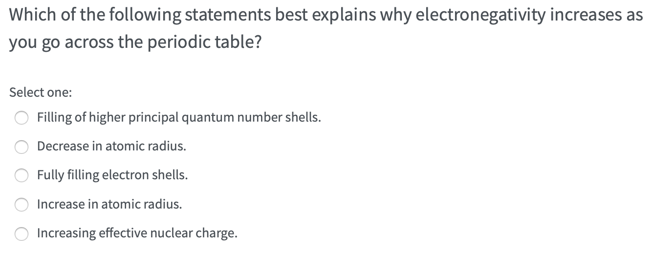 Solved Which of the following statements best explains why | Chegg.com