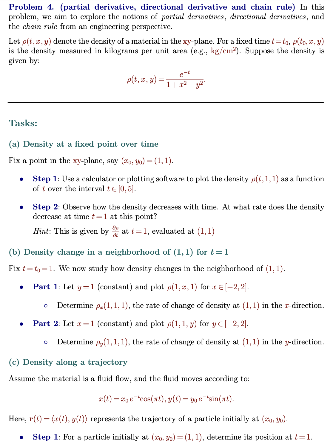 Solved Problem 4. (partial ﻿derivative, directional | Chegg.com