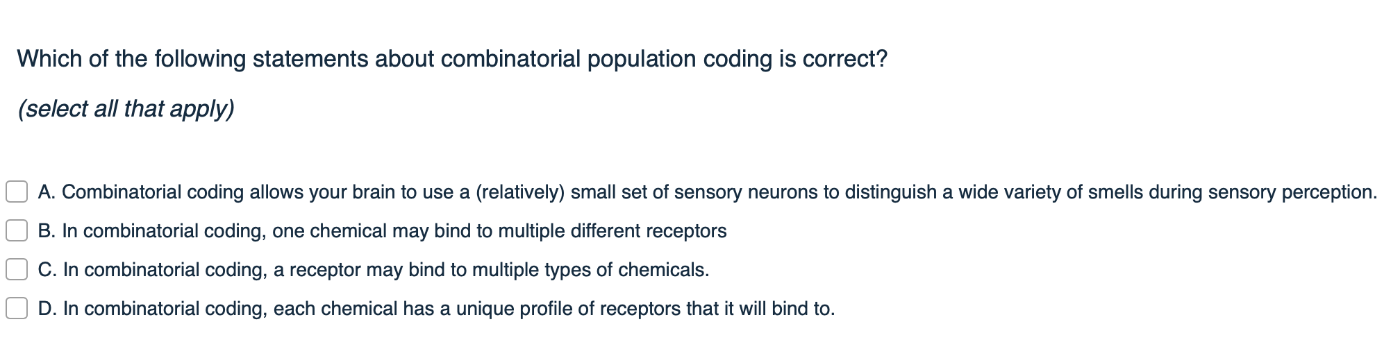 Solved Which Of The Following Statements About Combinatorial