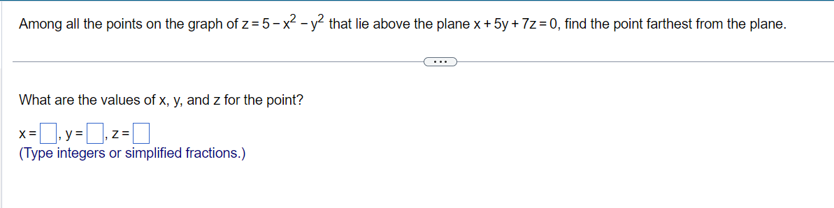 Solved Among all the points on the graph of z=5−x2−y2 that | Chegg.com