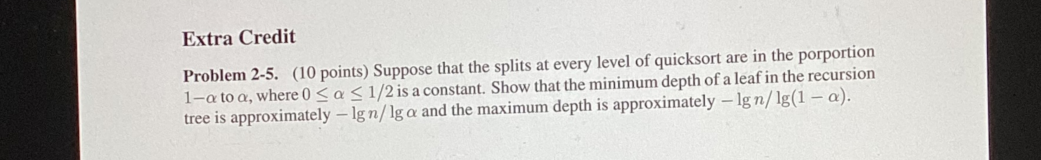 Solved Problem 2-5. (10 ﻿points) ﻿Suppose that the splits at | Chegg.com