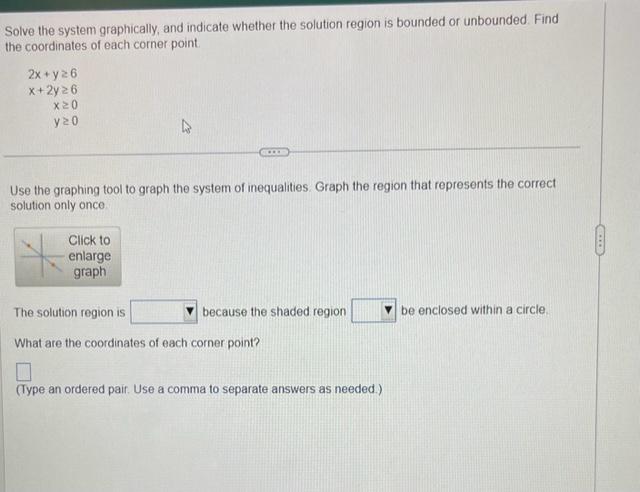 Solved Solve the system graphically, and indicate whether | Chegg.com
