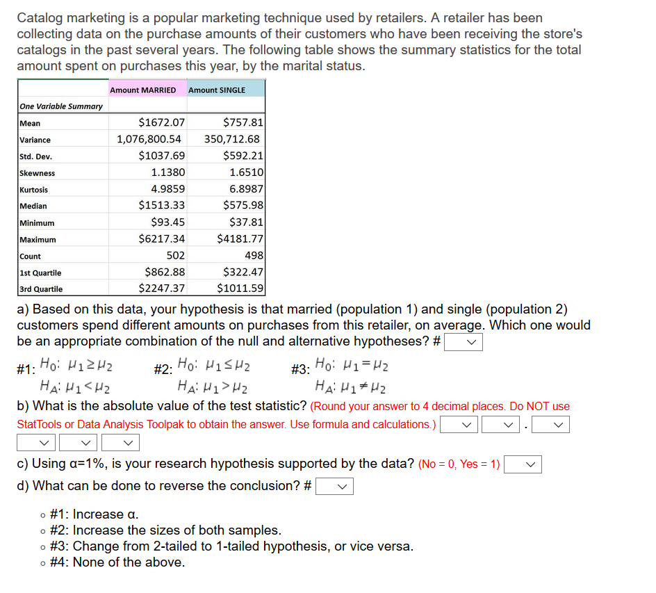 Solved Mean Variance Std. Dev. Skewness Kurtosis Median | Chegg.com