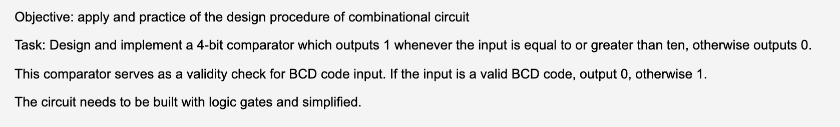 Solved Objective: apply and practice of the design procedure | Chegg.com