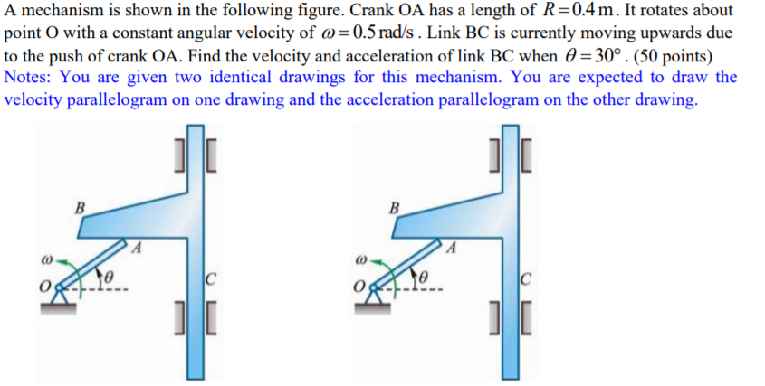 Solved A mechanism is shown in the following figure. Crank | Chegg.com