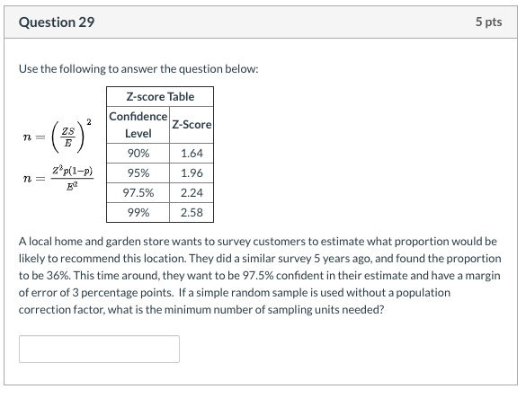 Solved Question 29 5 pts Use the following to answer the | Chegg.com