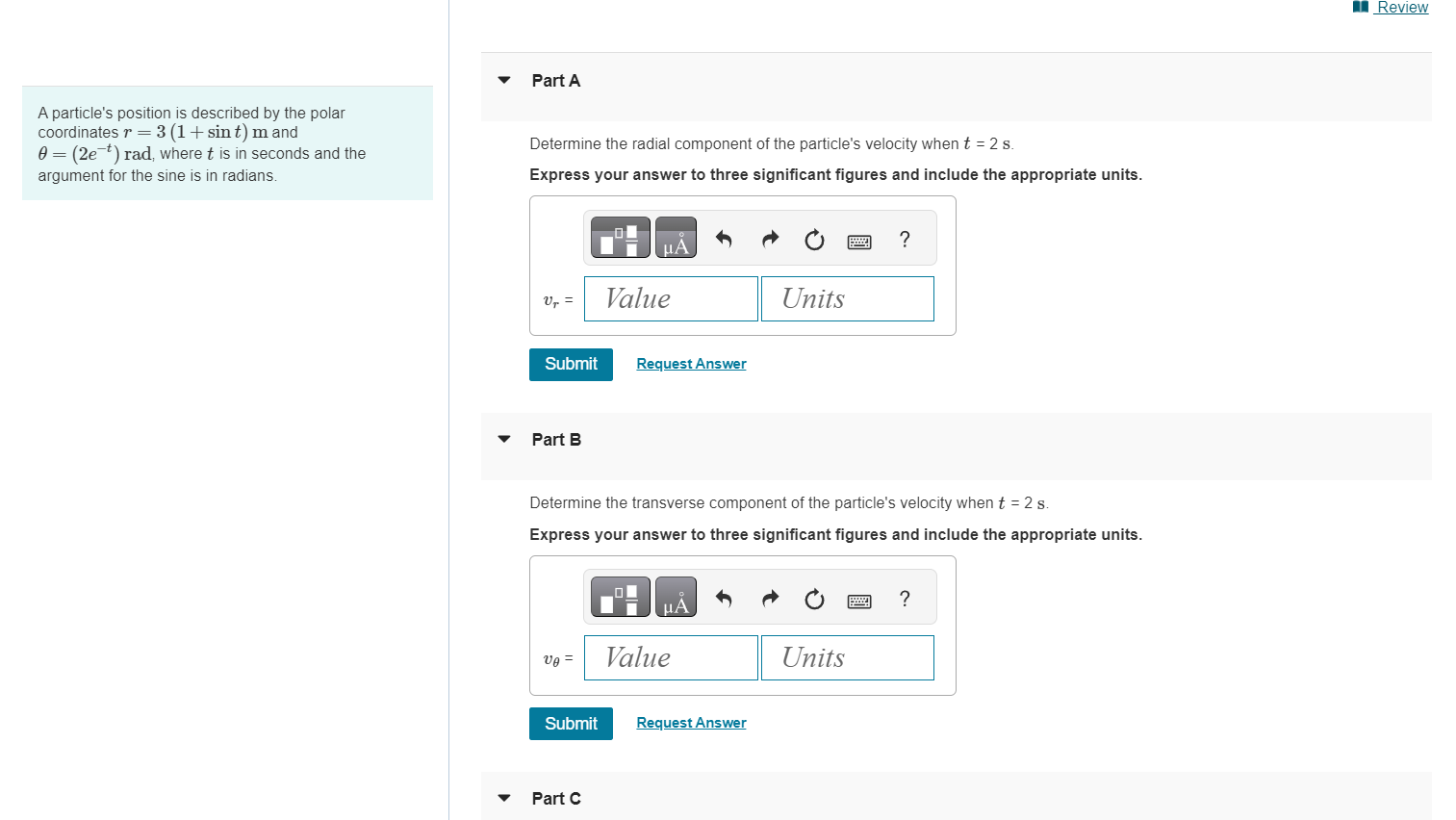 Solved Part C: Determine the radial component of the | Chegg.com