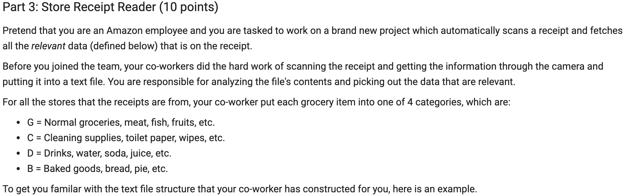 Solved Part 3: Store Receipt Reader (10 points) Pretend that | Chegg.com