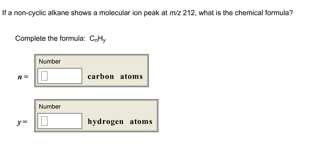 Solved If a non-cyclic alkane shows a molecular ion peak at | Chegg.com